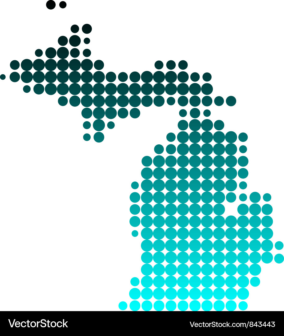 Michigan Map Royalty Free Vector Image - VectorStock
