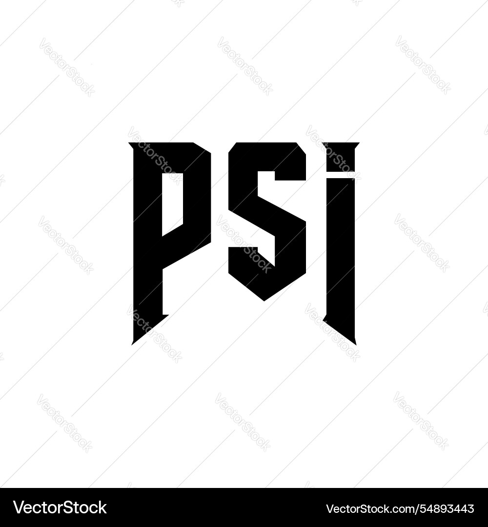 Psi letter logo design for technology company Vector Image