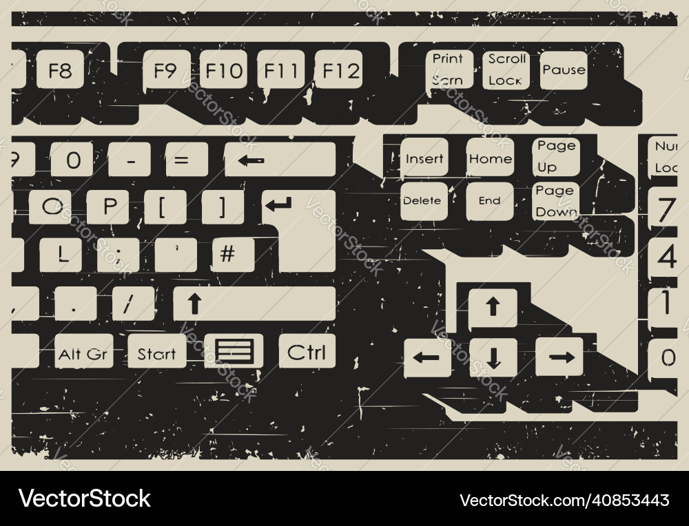 Retro computer poster Royalty Free Vector Image