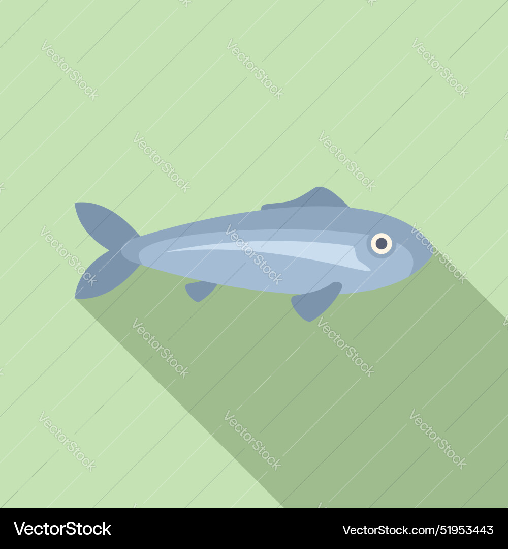 Silver fish swimming in clear water Royalty Free Vector