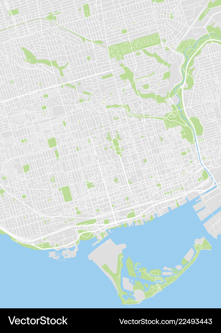 Toronto colored map Royalty Free Vector Image - VectorStock