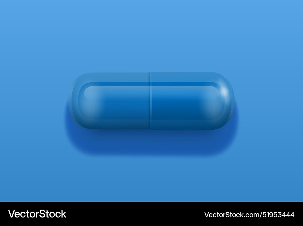 3d realistic blue and white pharmaceutical Vector Image