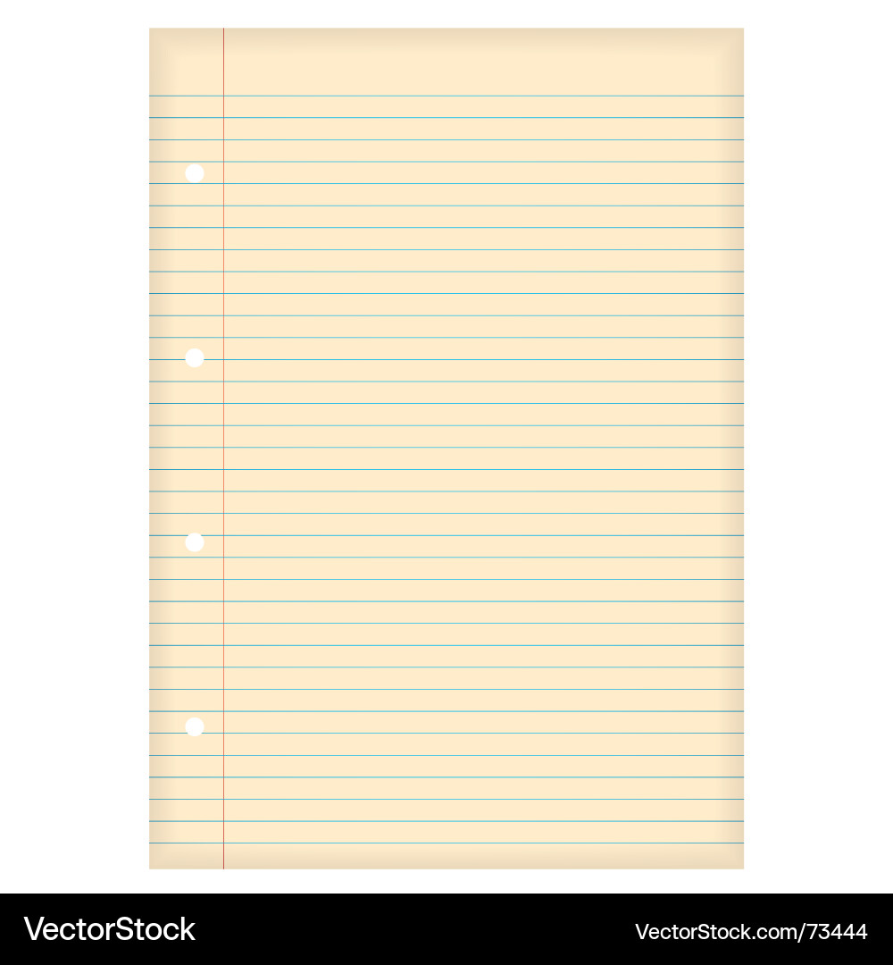 Aged lined paper Royalty Free Vector Image - VectorStock