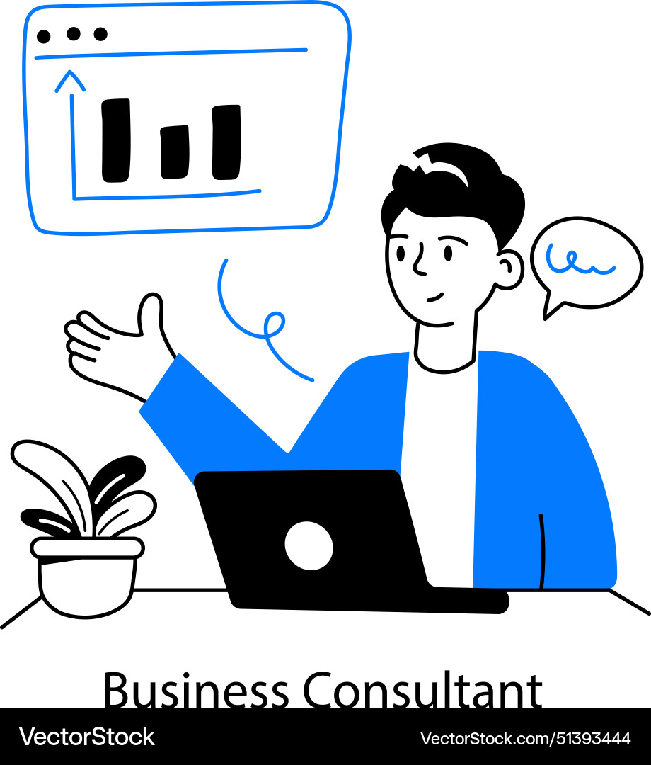 Business consultant Royalty Free Vector Image - VectorStock