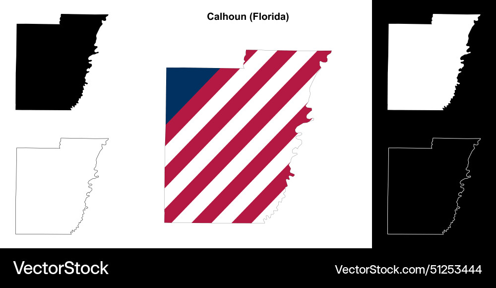 Calhoun outline map Royalty Free Vector Image - VectorStock