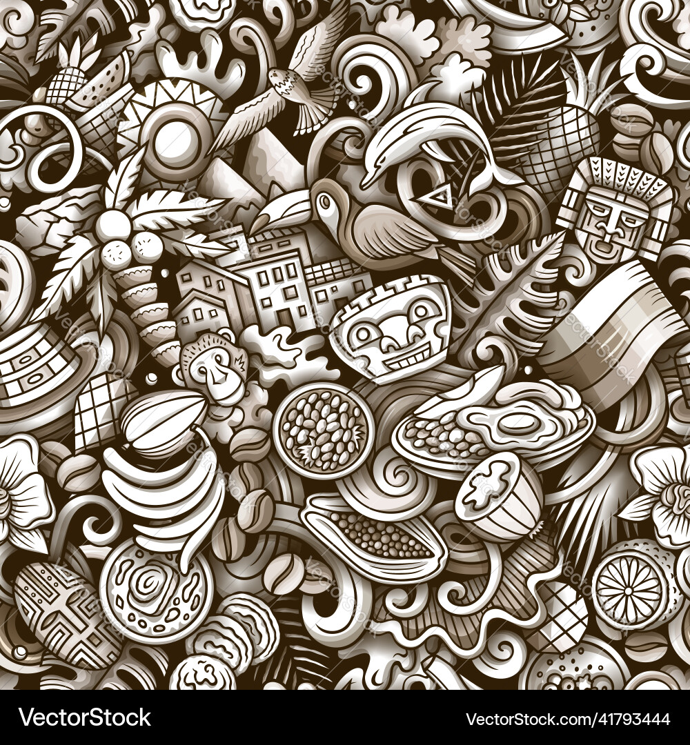 Colombian Doodle Pattern Royalty Free Vector Image