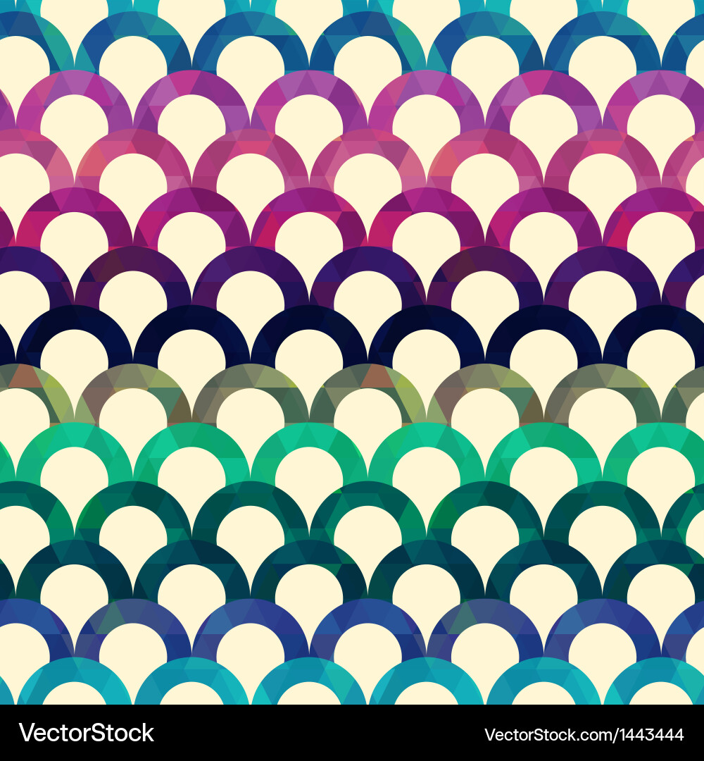 Retro Scallop Wave Background Royalty Free Vector Image
