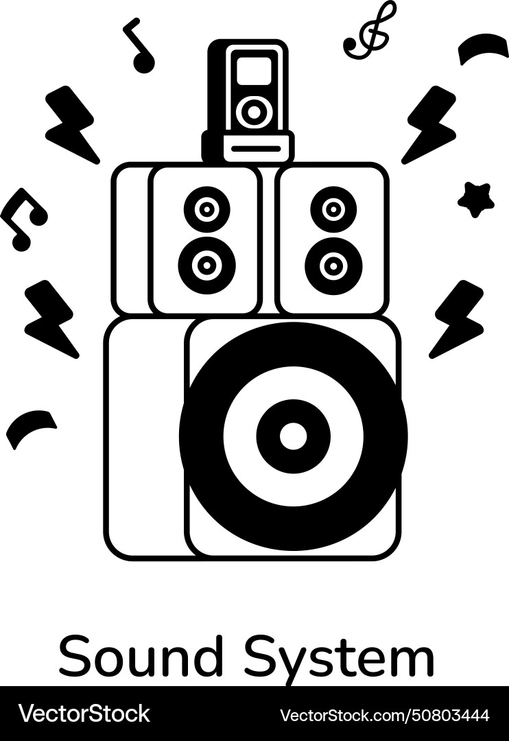Sound system Royalty Free Vector Image - VectorStock