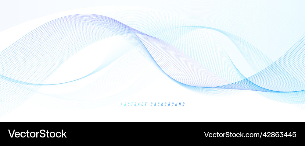 Abstract blue and purple flowing wave lines Vector Image