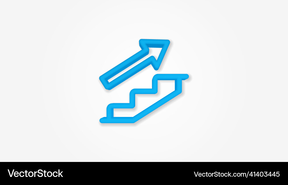 Business career path growth advancement realistic Vector Image
