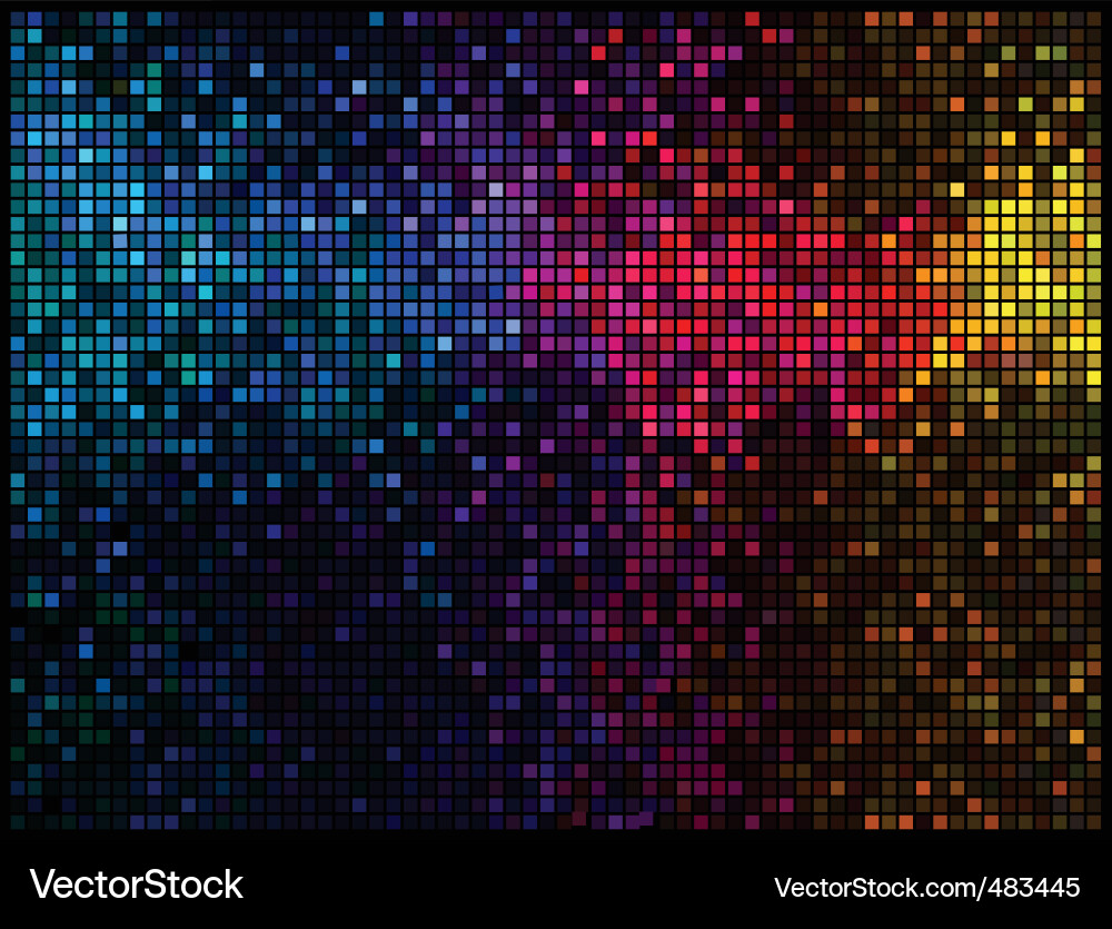 Colorful Disco Lights Pixel Art Royalty Free Vector Image