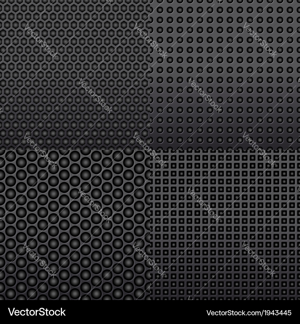 Four repeat seamless carbon patterns Royalty Free Vector