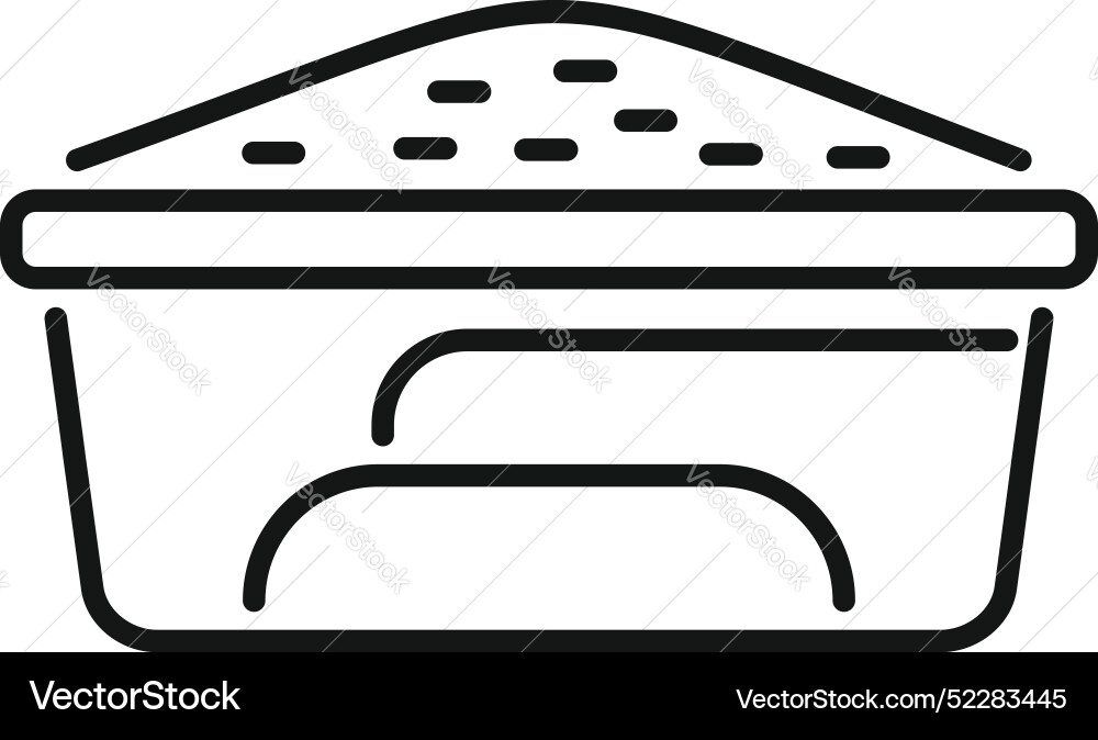 Open plastic container full of soil for planting Vector Image