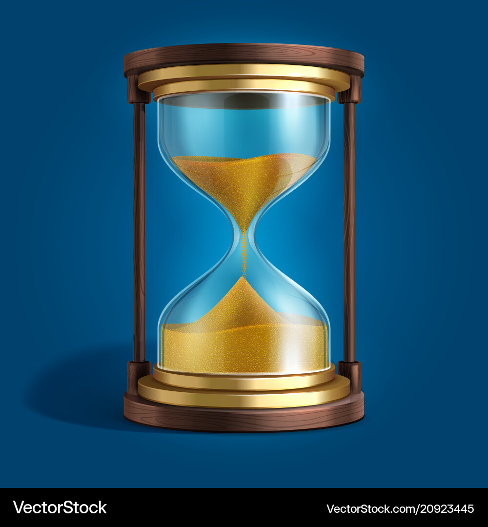 Realistic Hourglass Timer Royalty Free Vector Image