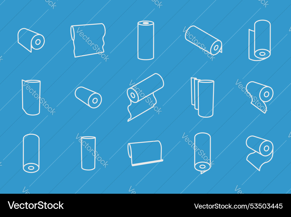 Textile roll icon paper tube design for kitchen Vector Image