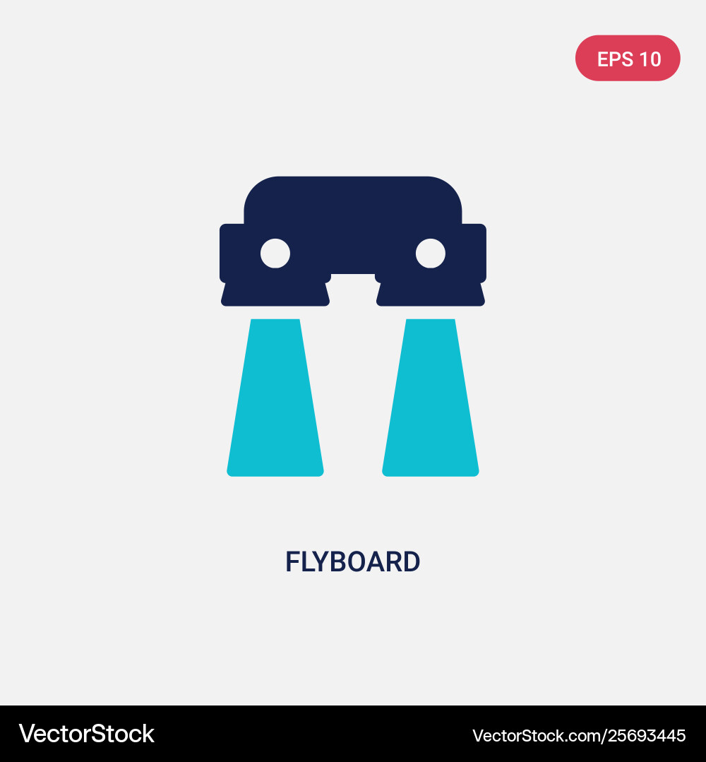 Two color flyboard icon from artificial Royalty Free Vector