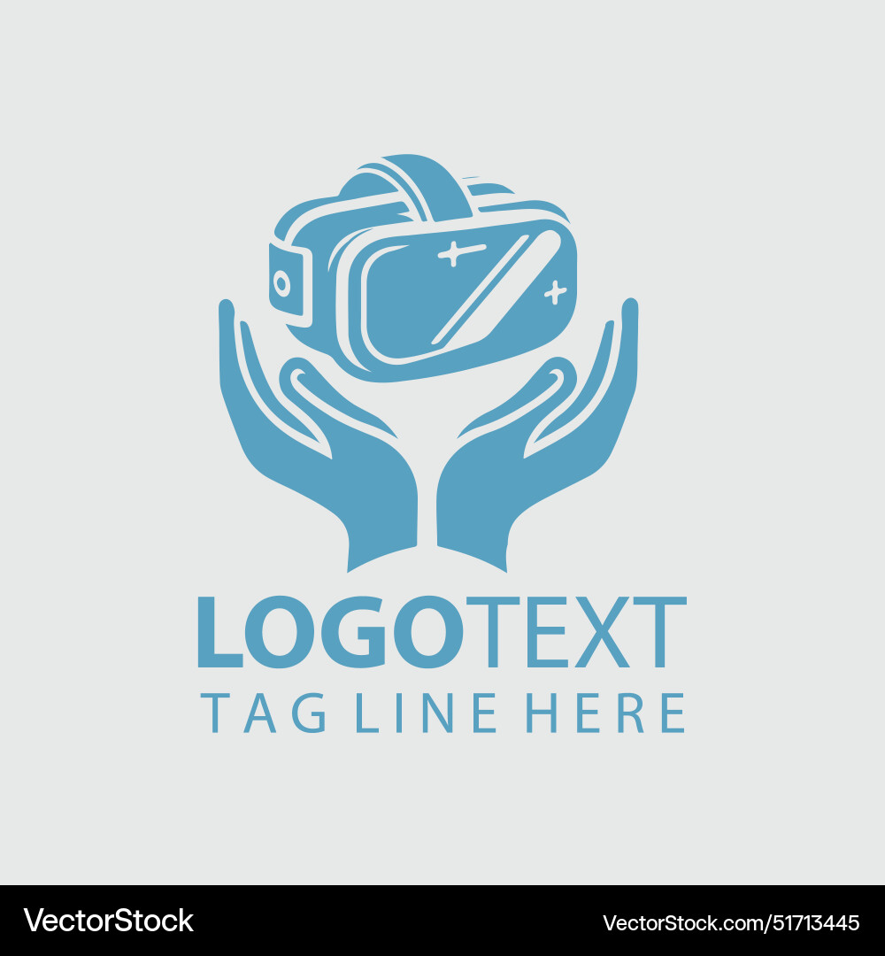 Virtual reality logo Royalty Free Vector Image