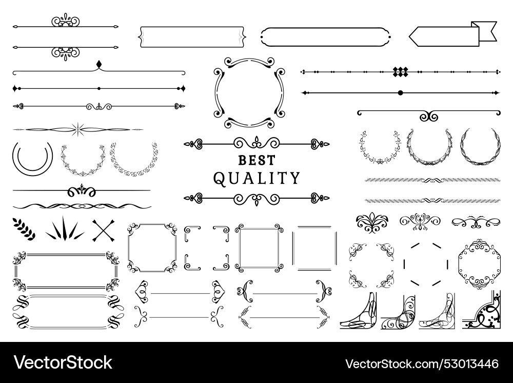 Abstract Design Elements Collection Decoration Vector Image