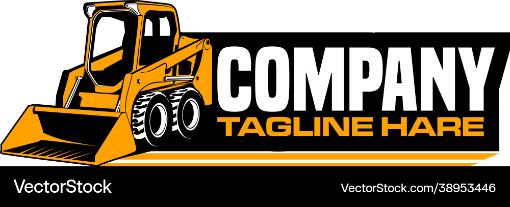 Bulldozer logo Royalty Free Vector Image - VectorStock