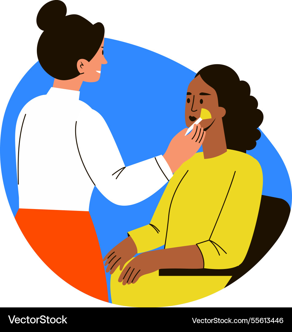 Cheek makeup Royalty Free Vector Image - VectorStock