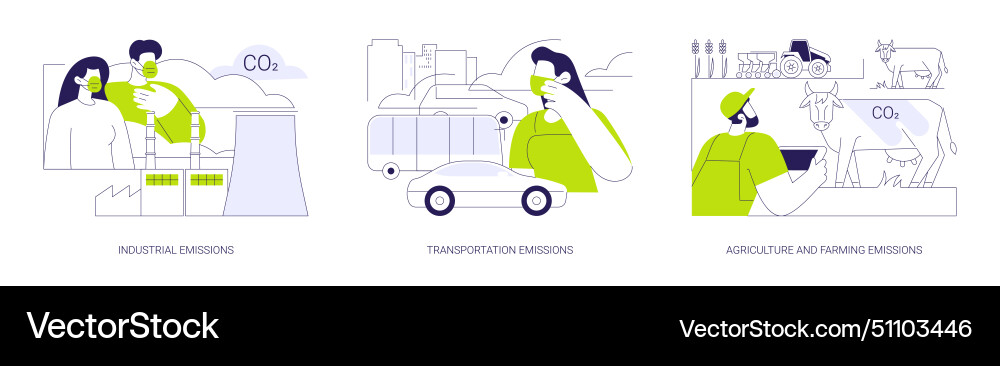 Co2 emissions abstract concept Royalty Free Vector Image