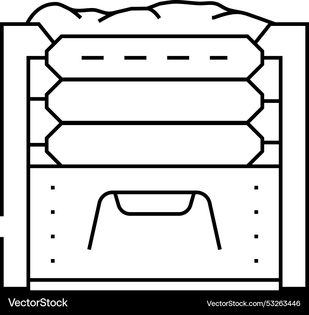 Composting green living line icon Royalty Free Vector Image
