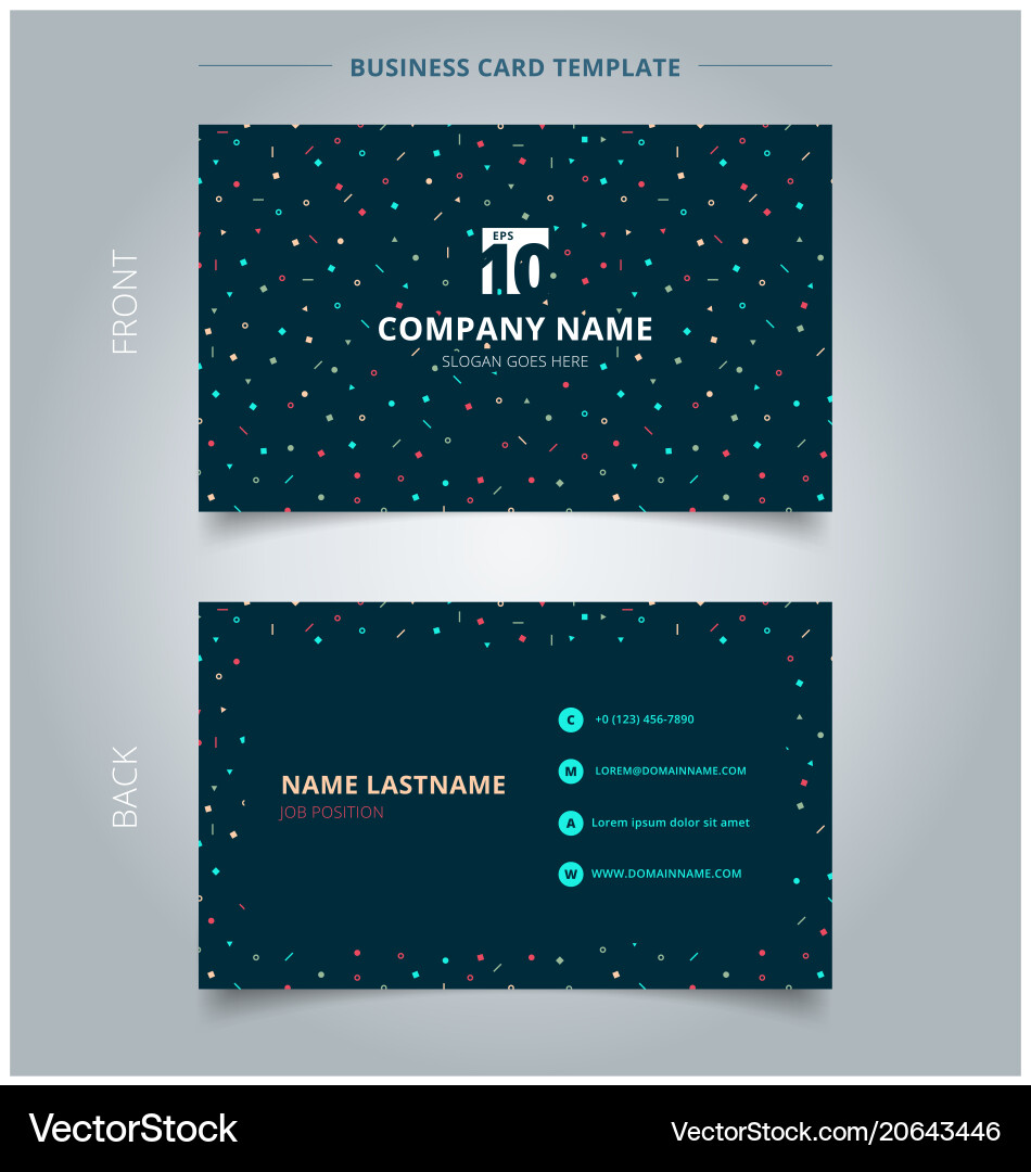 Creative business card and name template Vector Image