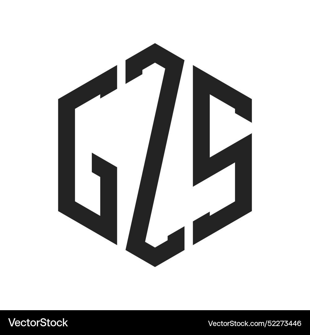 Gzs logo design initial letter monogram Royalty Free Vector