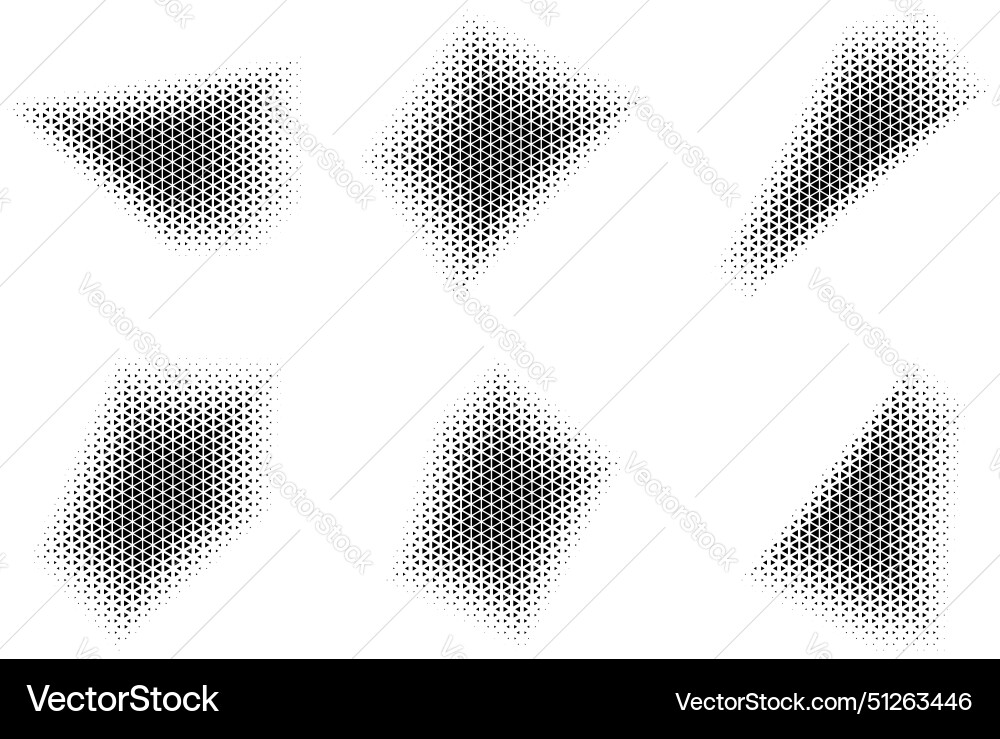 Halftone triangle pattern reprographic technique Vector Image
