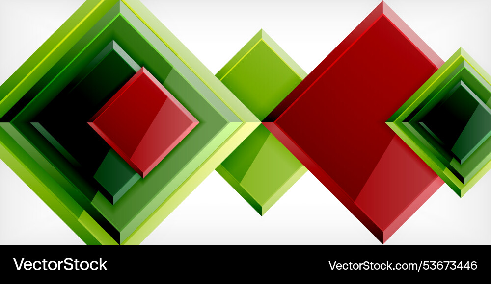 Shiny glossy metallic or plastic square design Vector Image