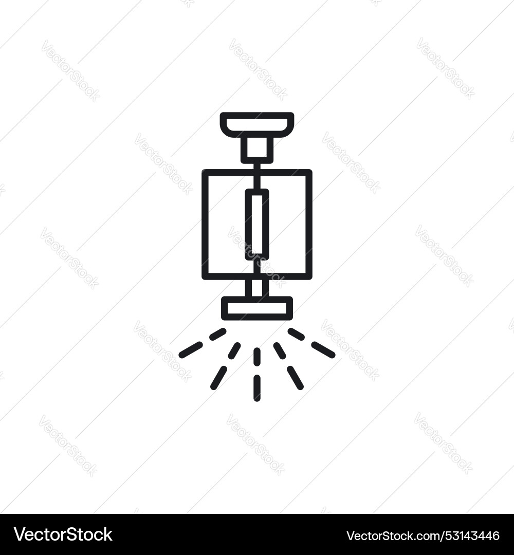 Sprinkler icon symbol on white background Vector Image