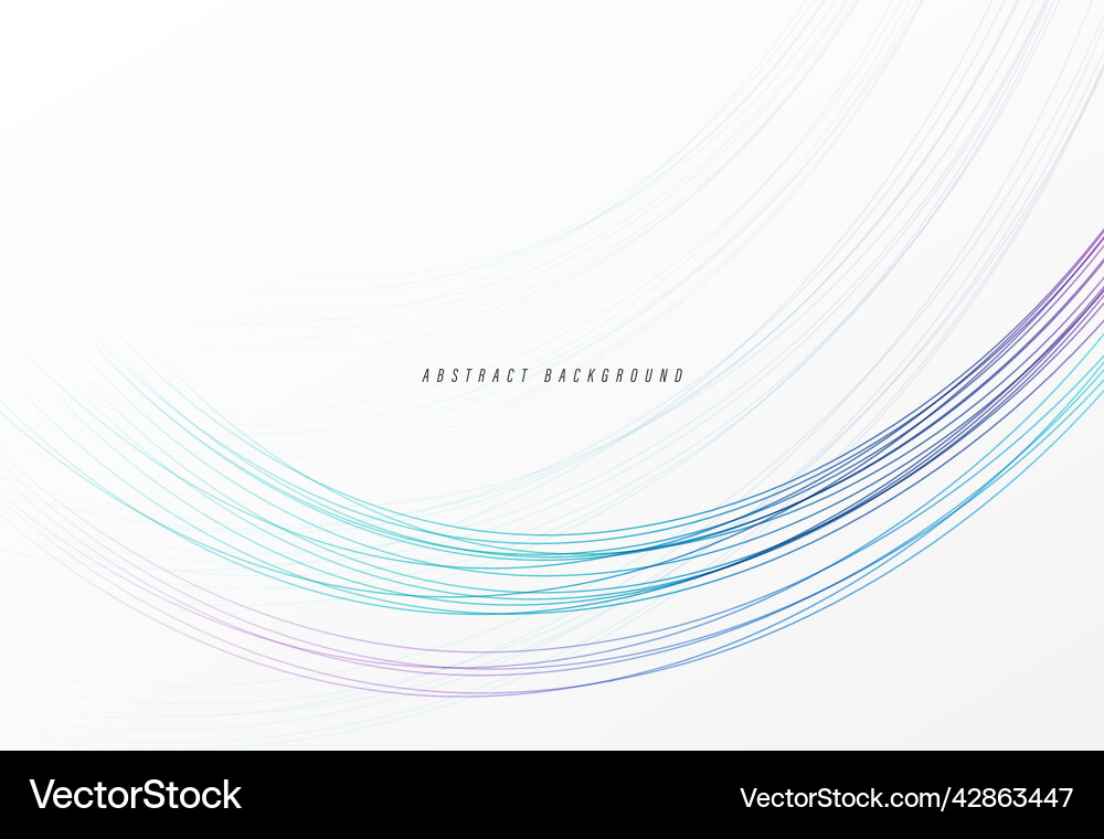Abstract colorful curved lines on white Royalty Free Vector