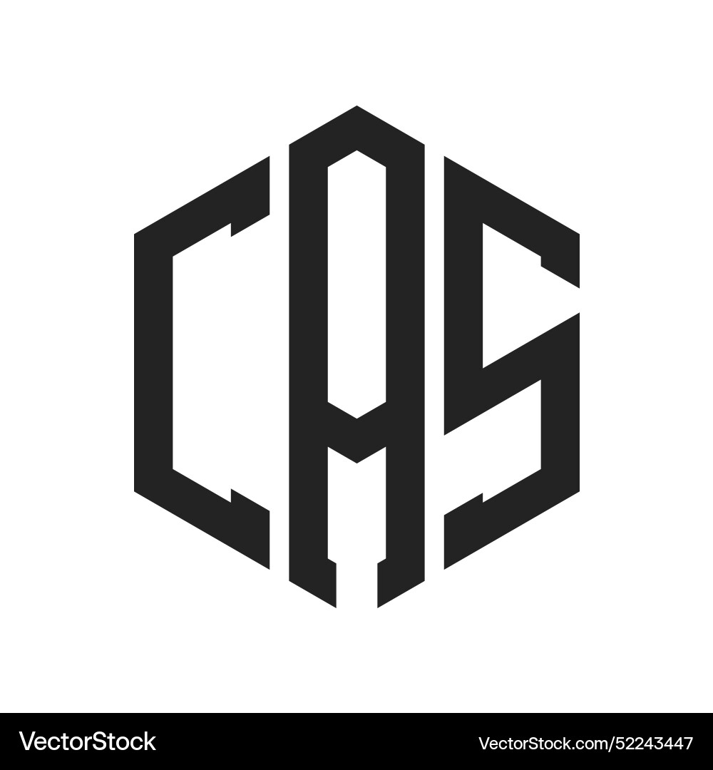 Cas logo design initial letter cas monogram logo Vector Image