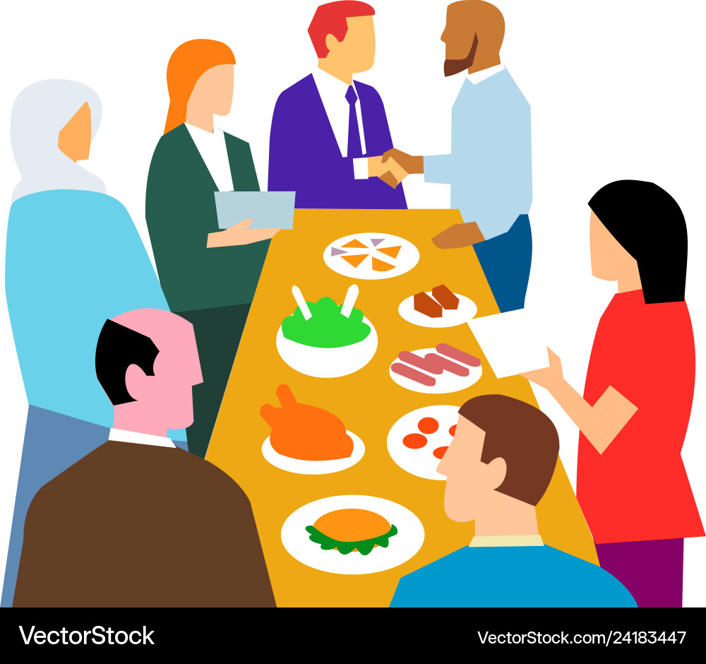 Diversity in workplace retro Royalty Free Vector Image