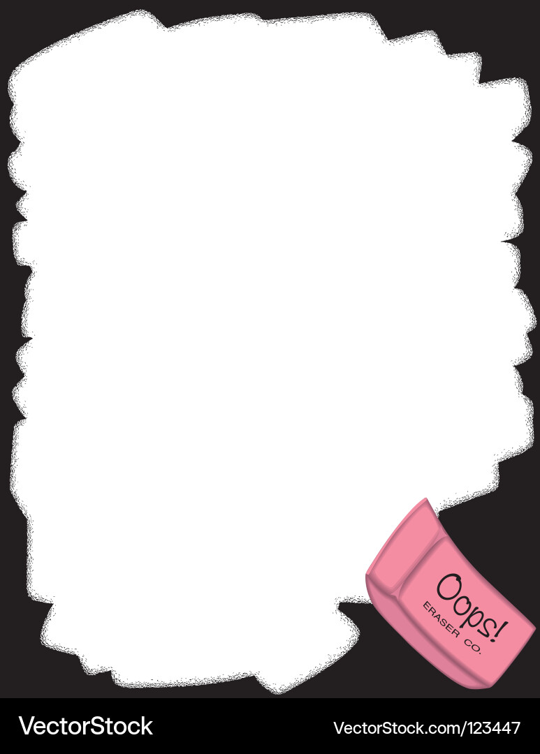 Eraser border Royalty Free Vector Image - VectorStock