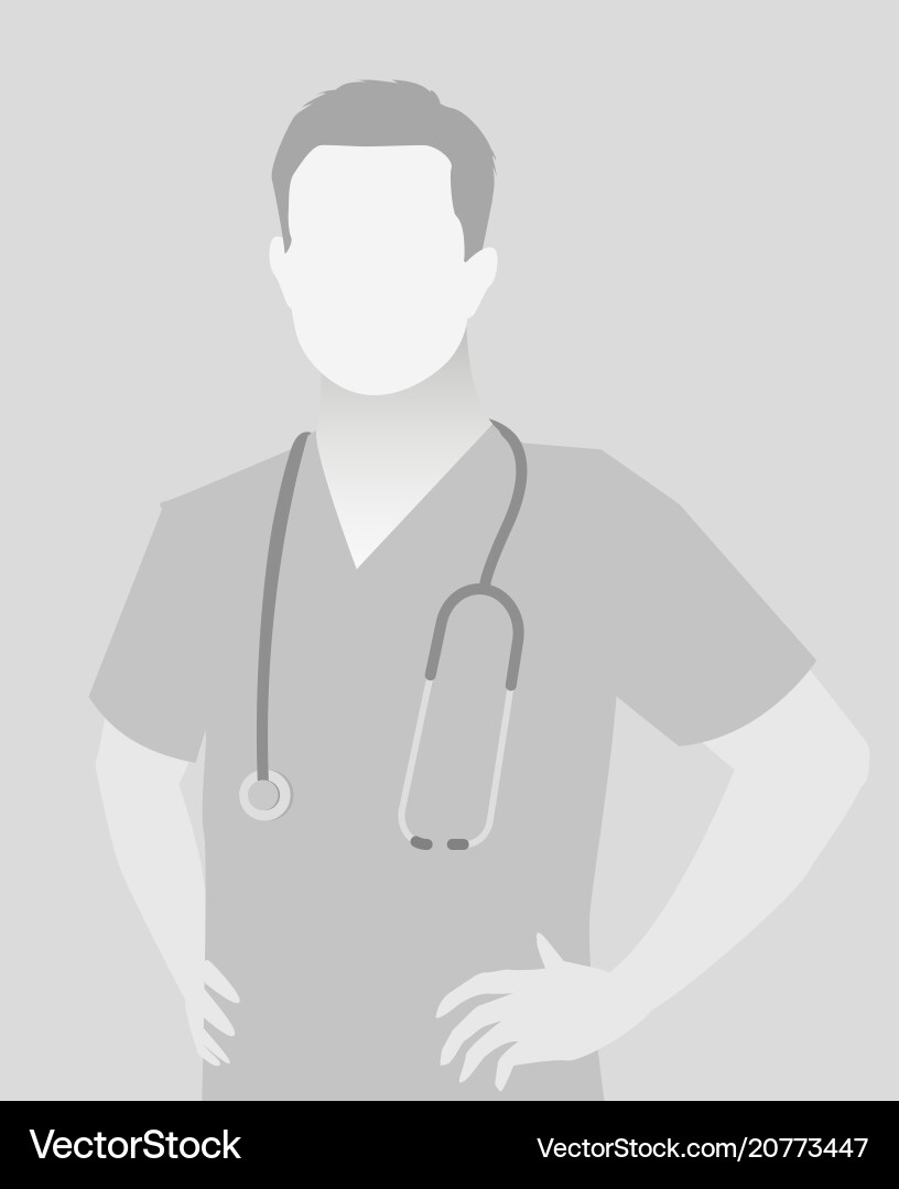 Gray Doctor Placeholder Portrait Royalty Free Vector Image
