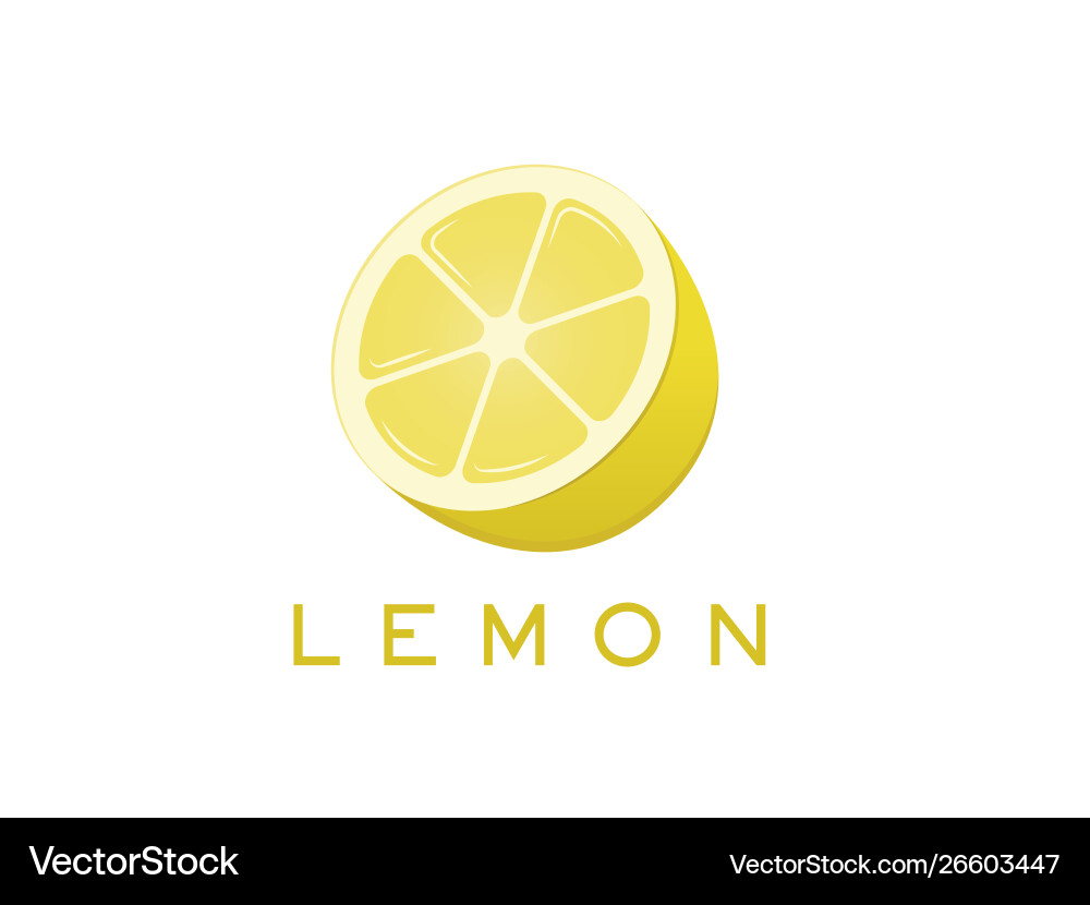 Lemon logo and text for designs Royalty Free Vector Image