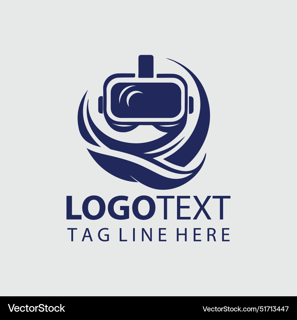 Virtual reality logo Royalty Free Vector Image