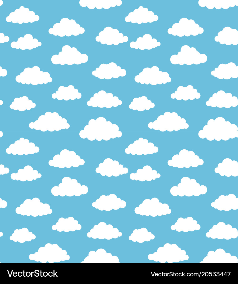 White Cloud Sky Pattern Royalty Free Vector Image