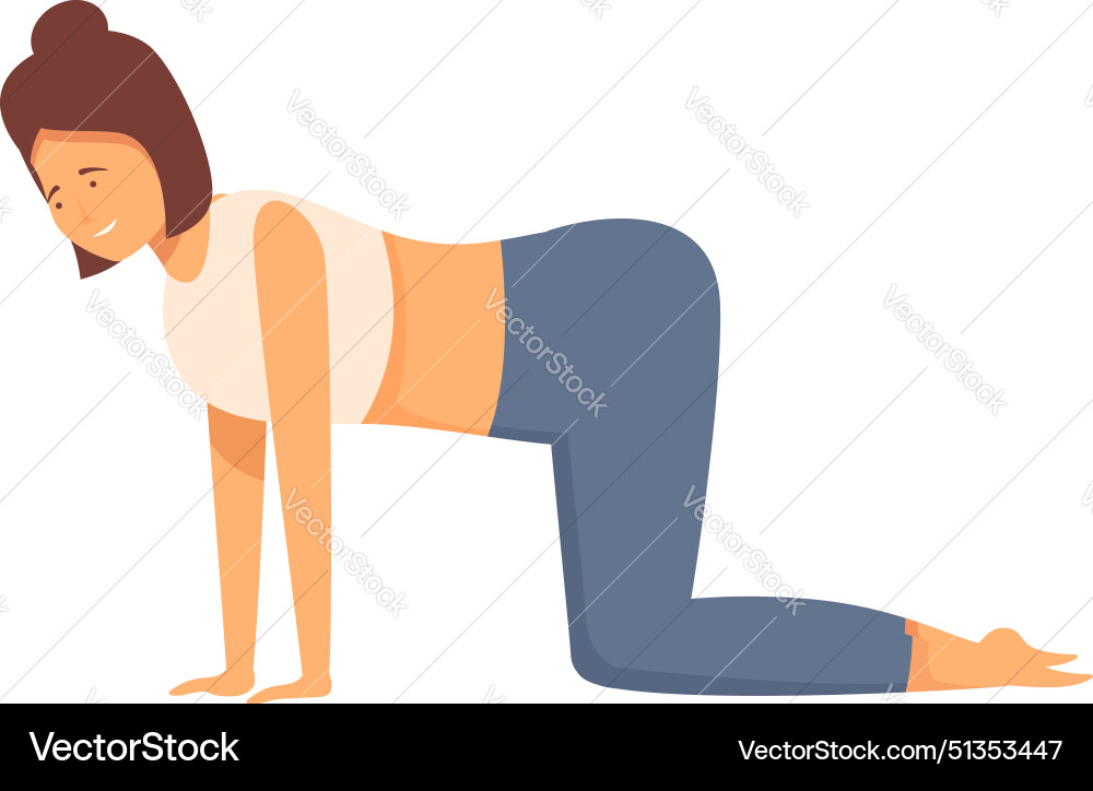 Woman practicing table pose yoga Royalty Free Vector Image