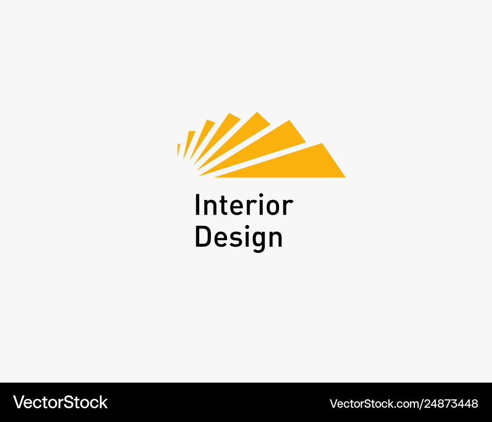 Abstract logo icon stairs construction interior Vector Image
