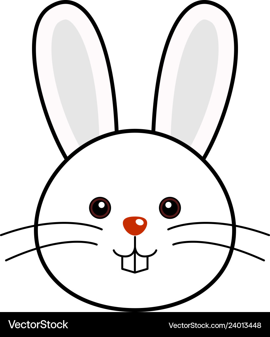 Adorable Rabbit Face Royalty Free Vector Image