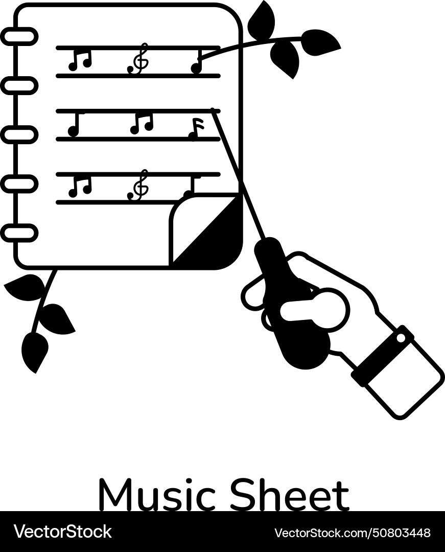Music sheet Royalty Free Vector Image - VectorStock