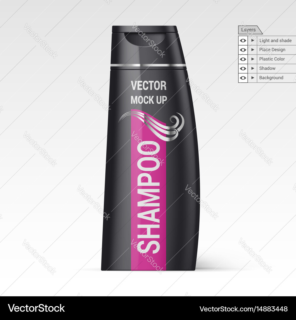 Plastic bottle shampoo Royalty Free Vector Image