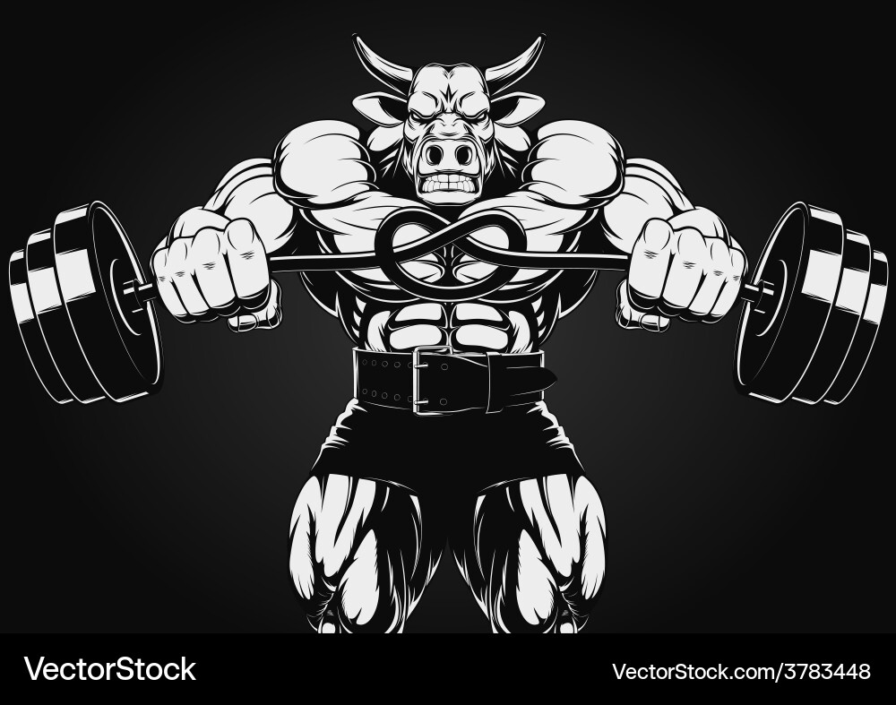 Strong bull Royalty Free Vector Image - VectorStock