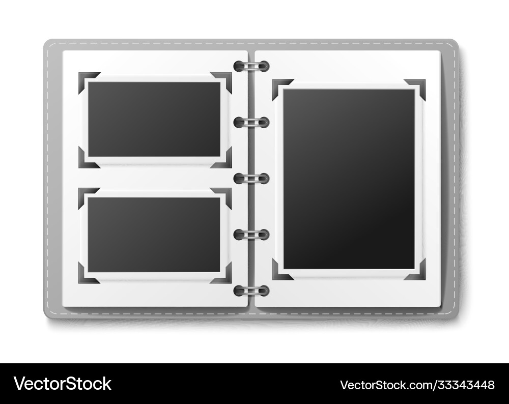 Template for photo album page Royalty Free Vector Image