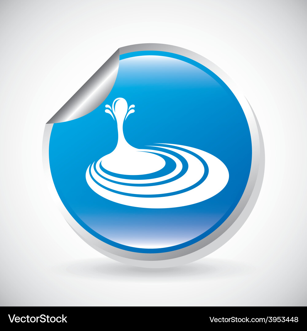 Water label Royalty Free Vector Image - VectorStock