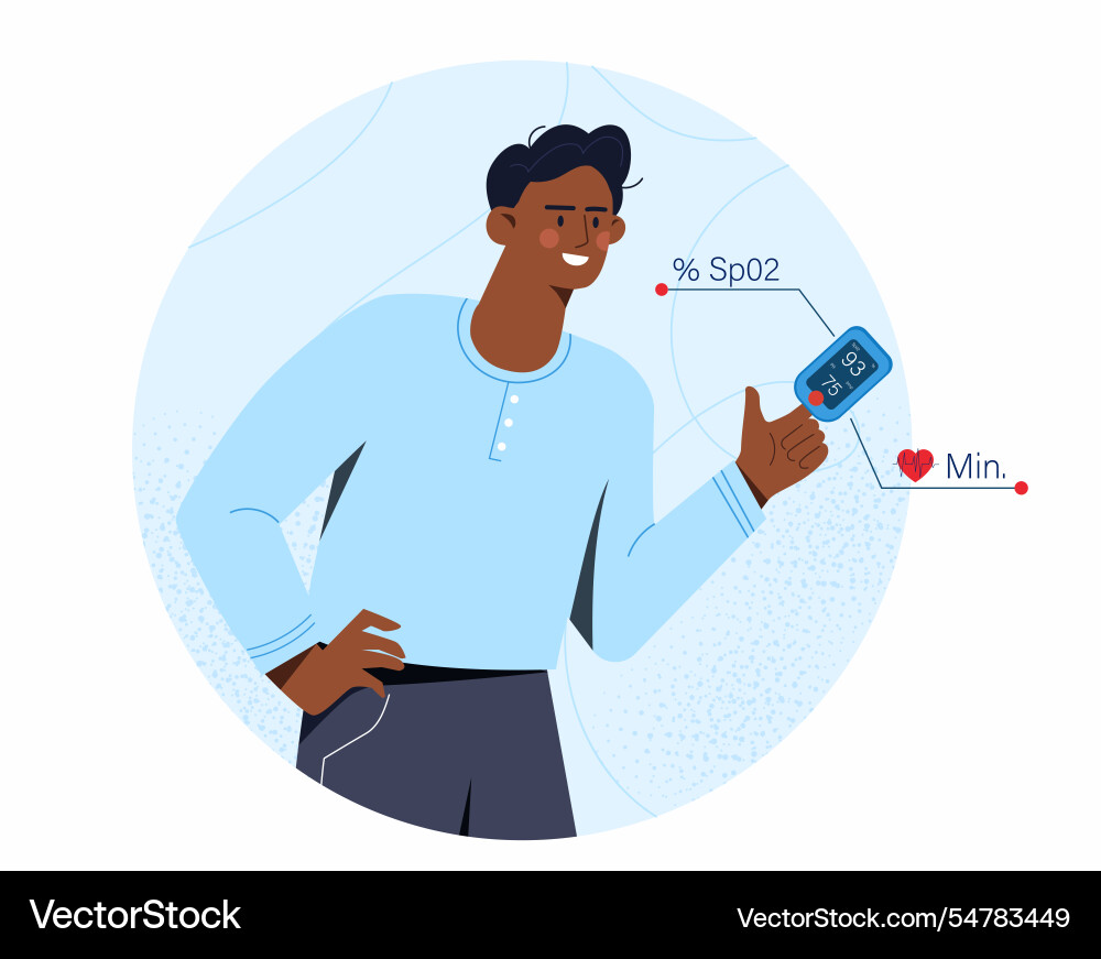 A smiling man holding Royalty Free Vector Image