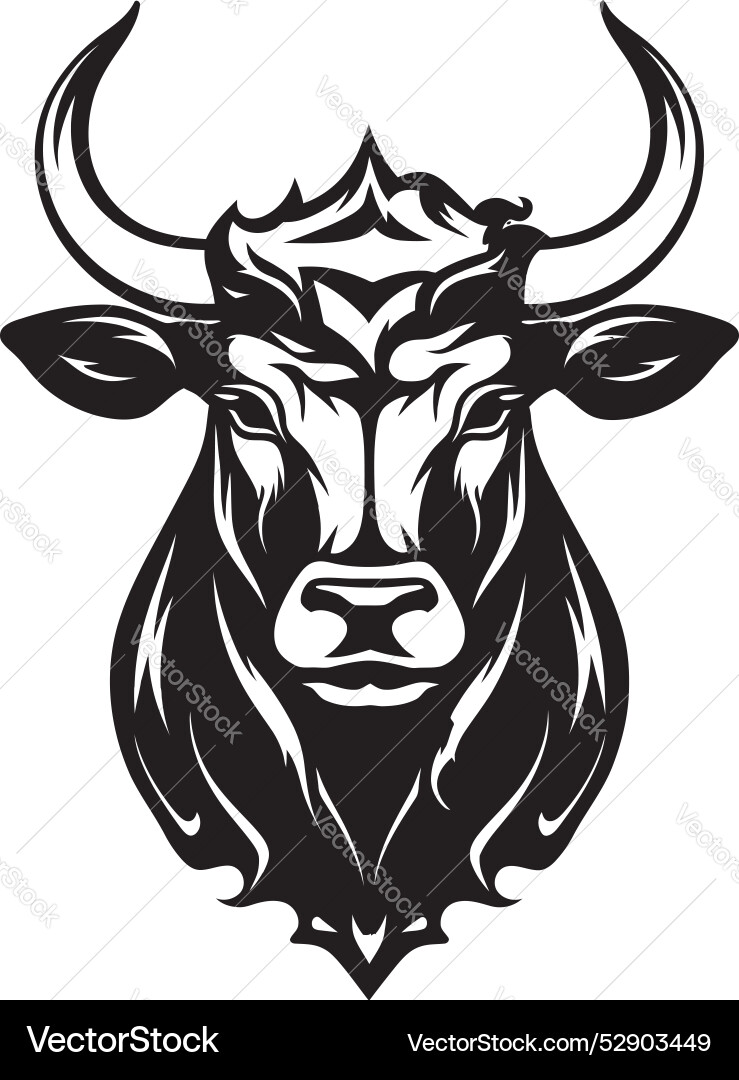 Black dairy cow logo for creative Royalty Free Vector Image