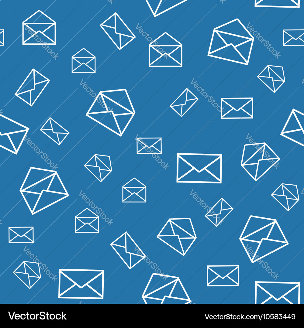 Blue Envelope Pattern Royalty Free Vector Image